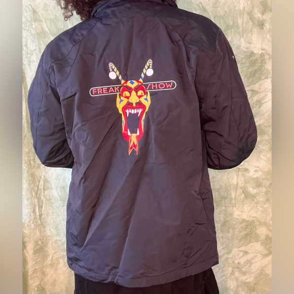 Jackets & Coats | Black American Horror Story Freak Show Embroidered ...